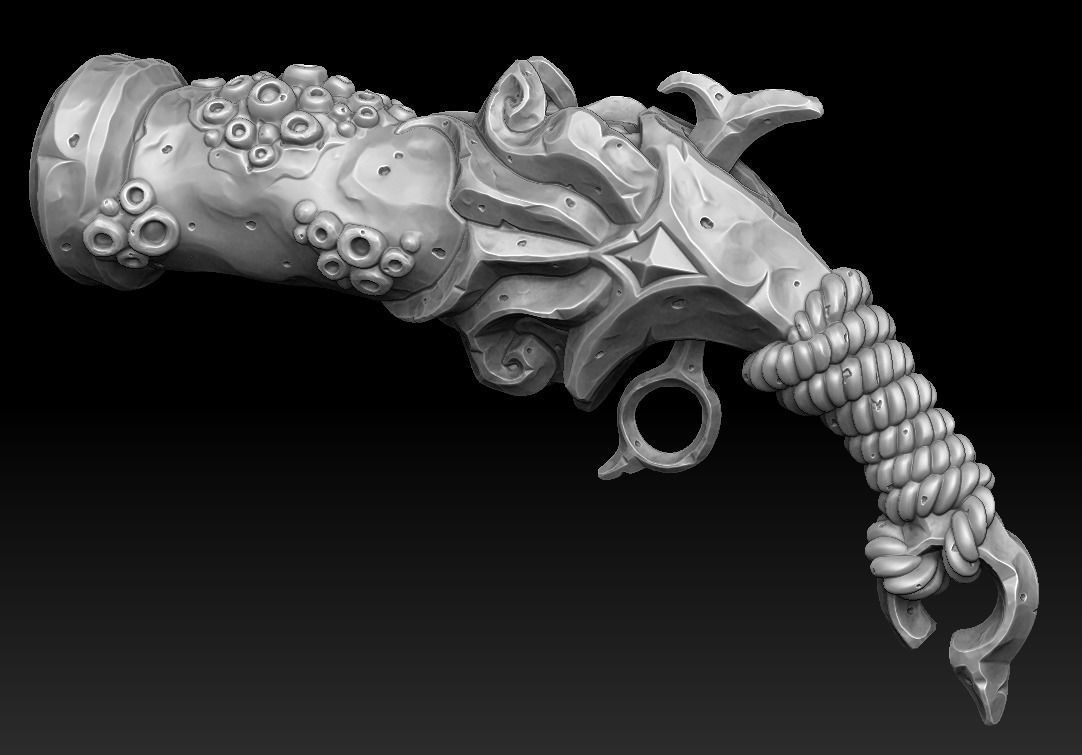 Fantasy pistols collection 3d print 3D model 3D printable | CGTrader