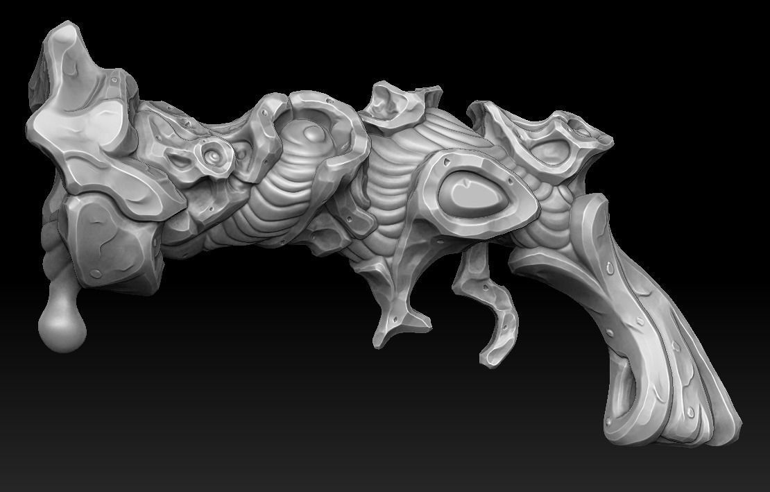 Fantasy pistols collection 3d print 3D model 3D printable | CGTrader