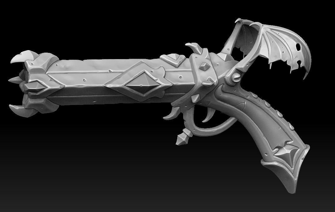 Fantasy pistols collection 3d print 3D model 3D printable | CGTrader