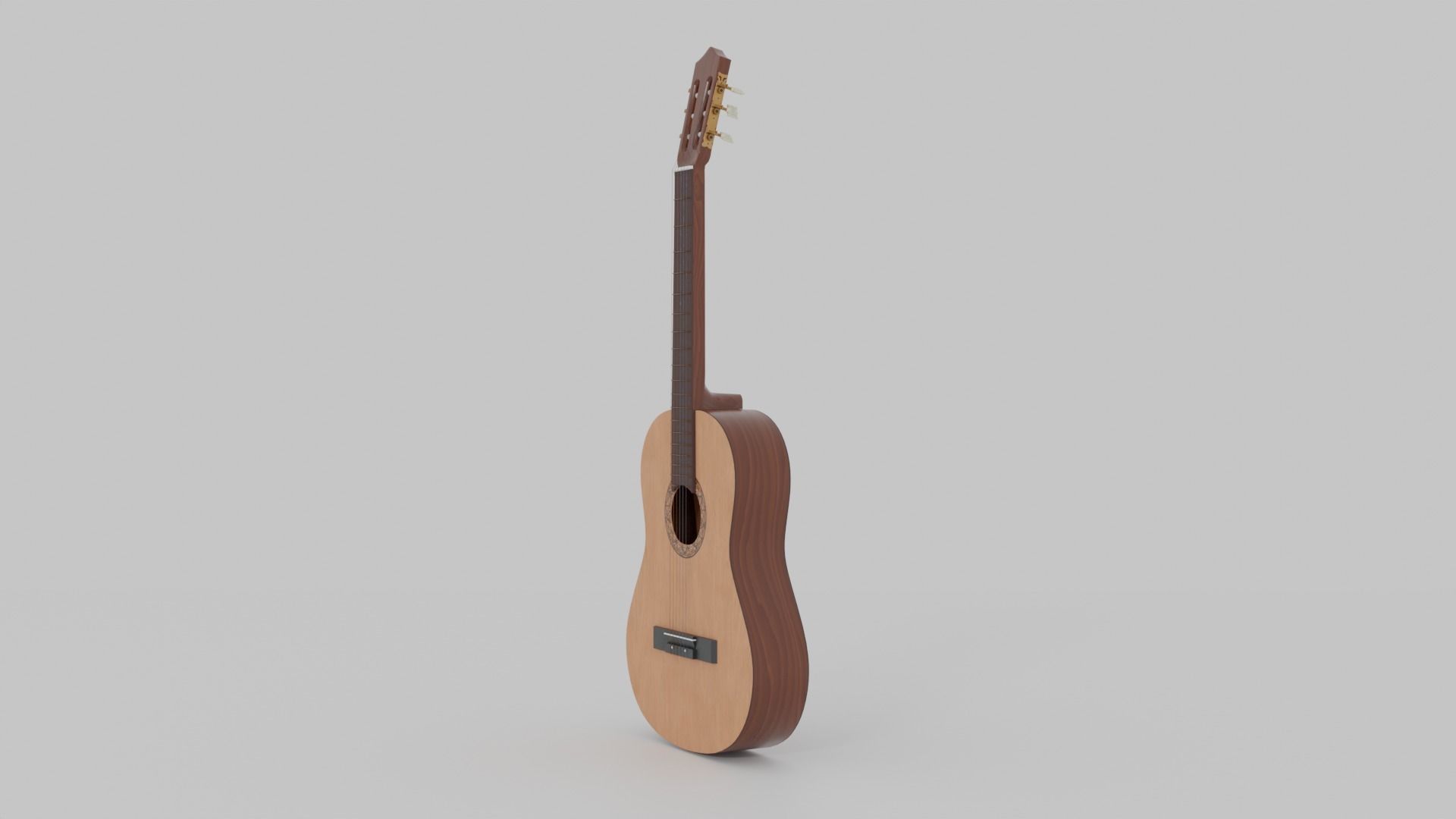3D model Acoustic guitar Low-poly PBR 3D model VR / AR / low-poly ...