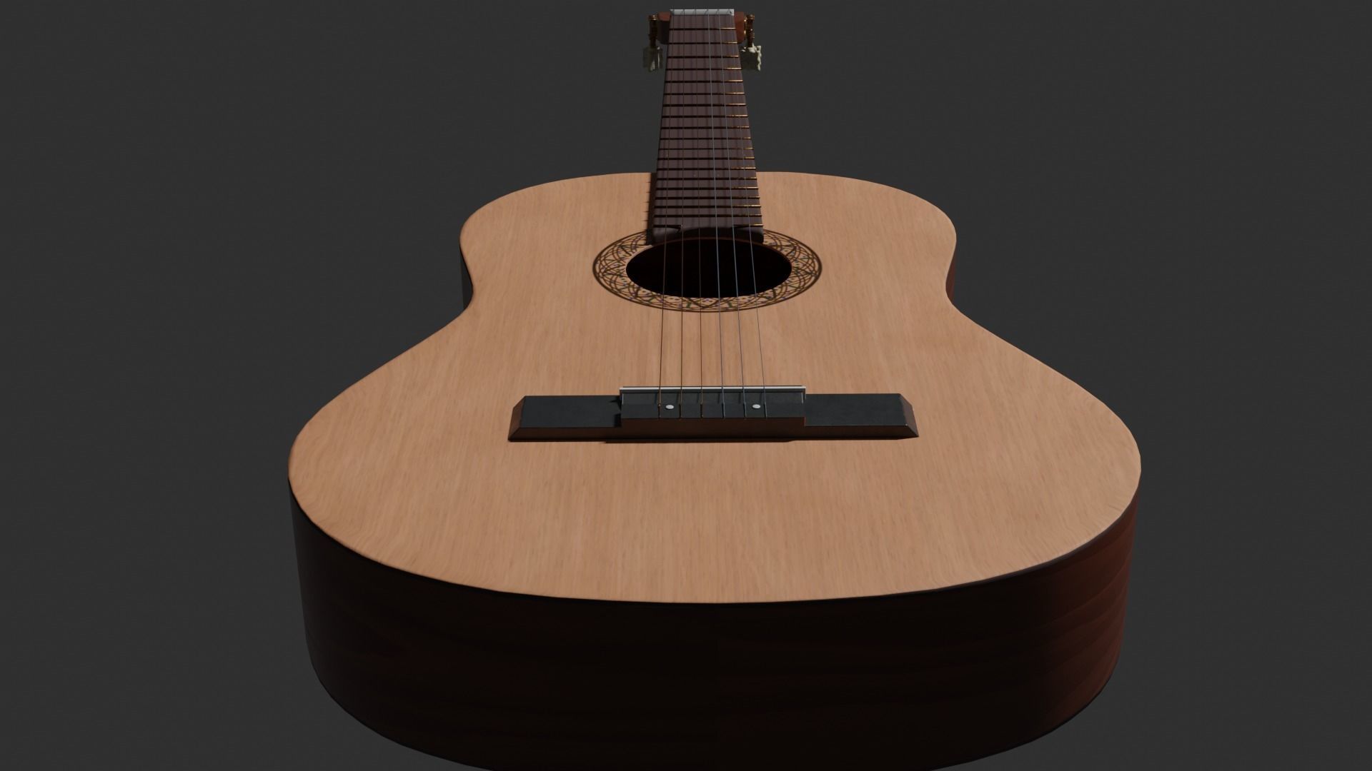 3D model Acoustic guitar Low-poly PBR 3D model VR / AR / low-poly ...