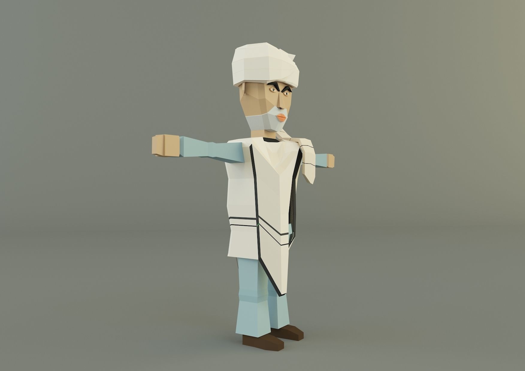 low polygon man 01 3D model | CGTrader