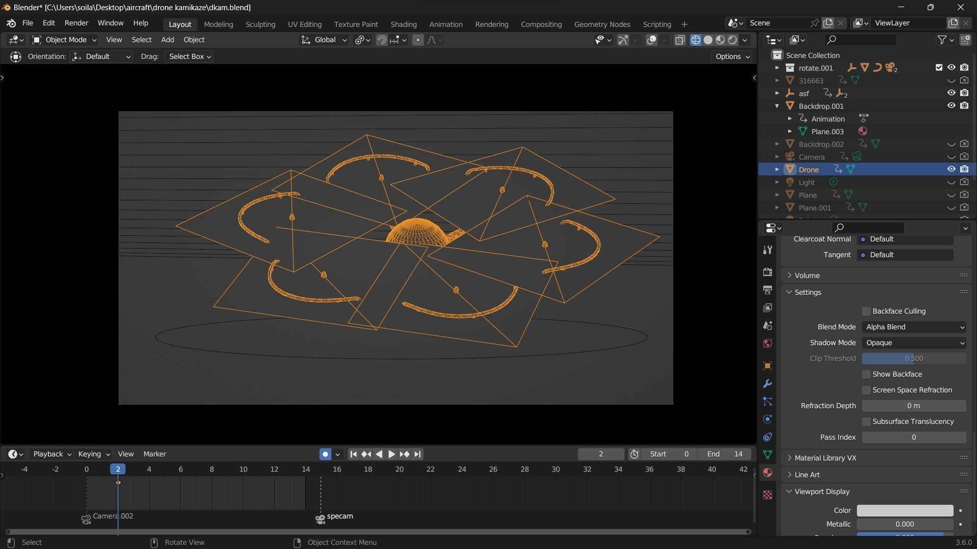 3D model Drone attack - camikaze for blender VR / AR / low-poly | CGTrader