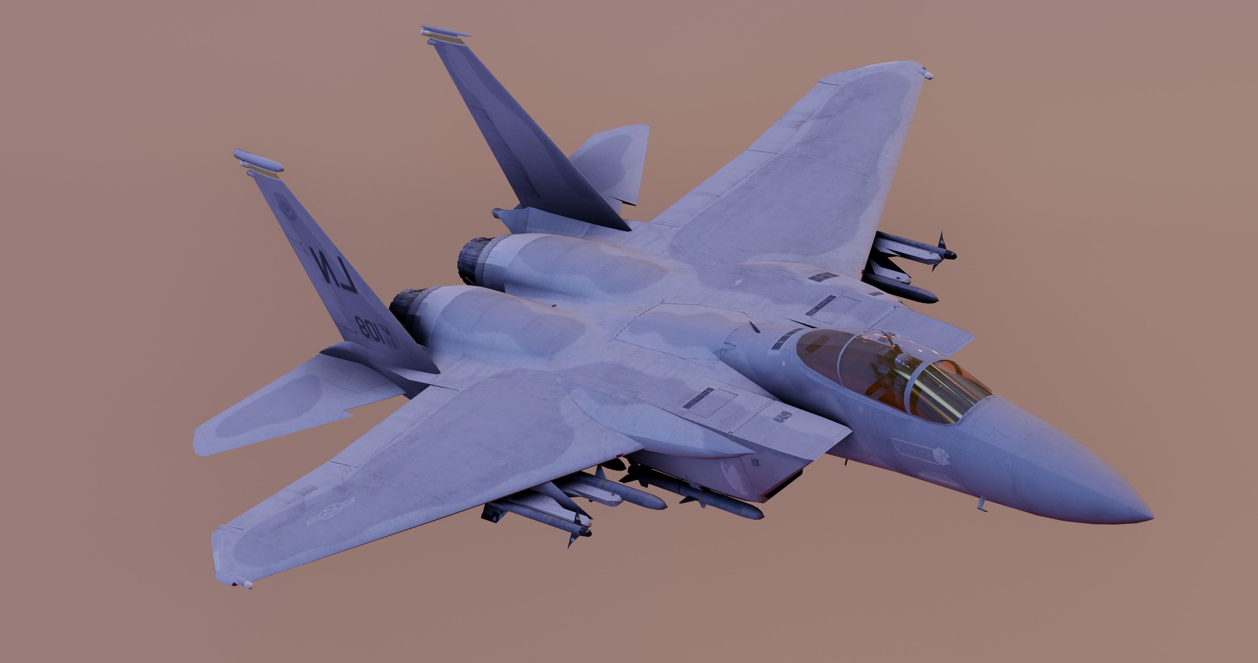 3D model F 15 C- Fighter Jet VR / AR / low-poly | CGTrader