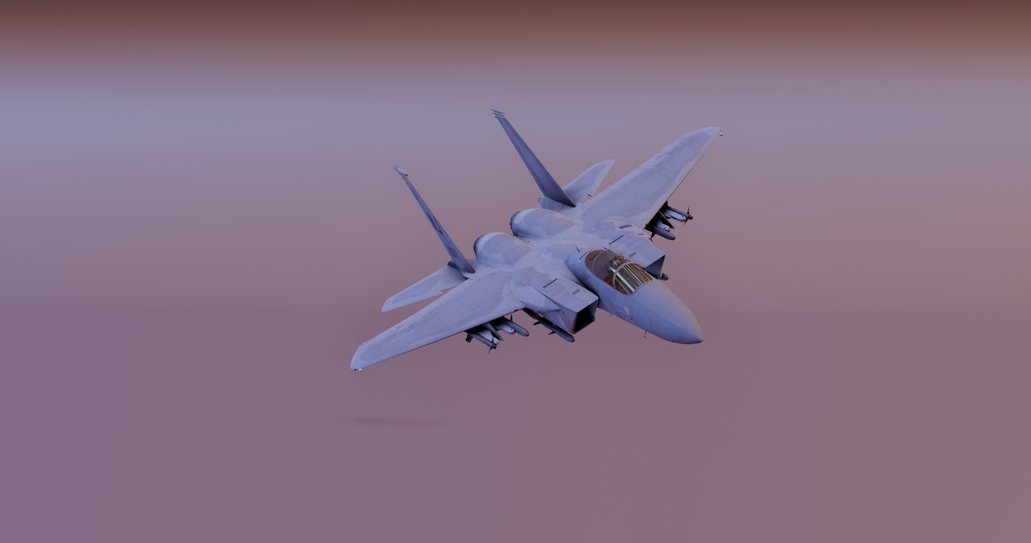 3D model F 15 C- Fighter Jet VR / AR / low-poly | CGTrader