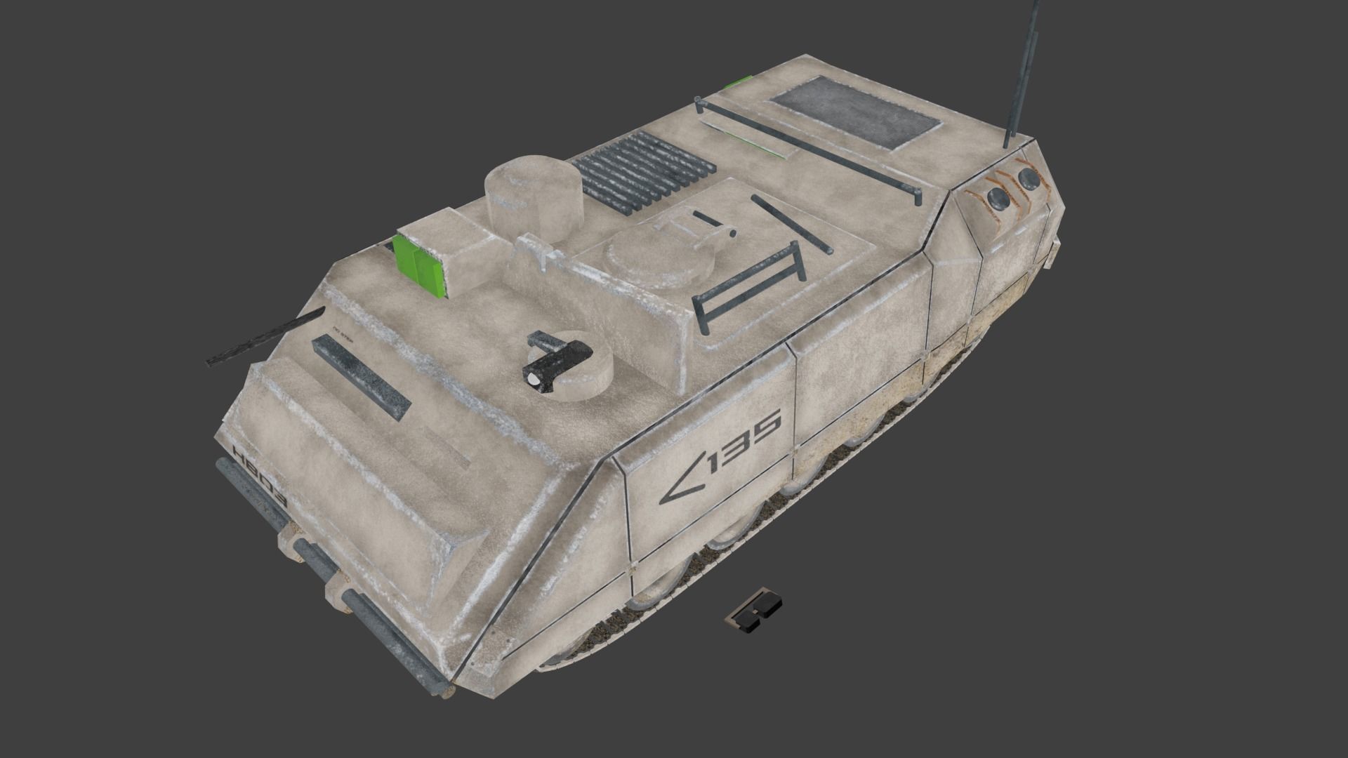3D model KB03 Heavy Armored SciFi Tank APC VR / AR / low-poly | CGTrader