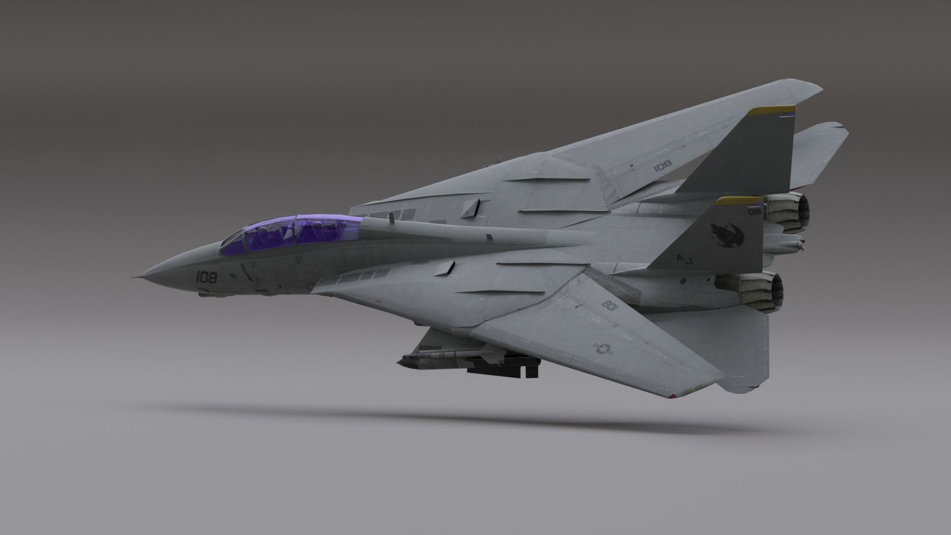 3D model F-14 Fighter Jet VR / AR / low-poly | CGTrader