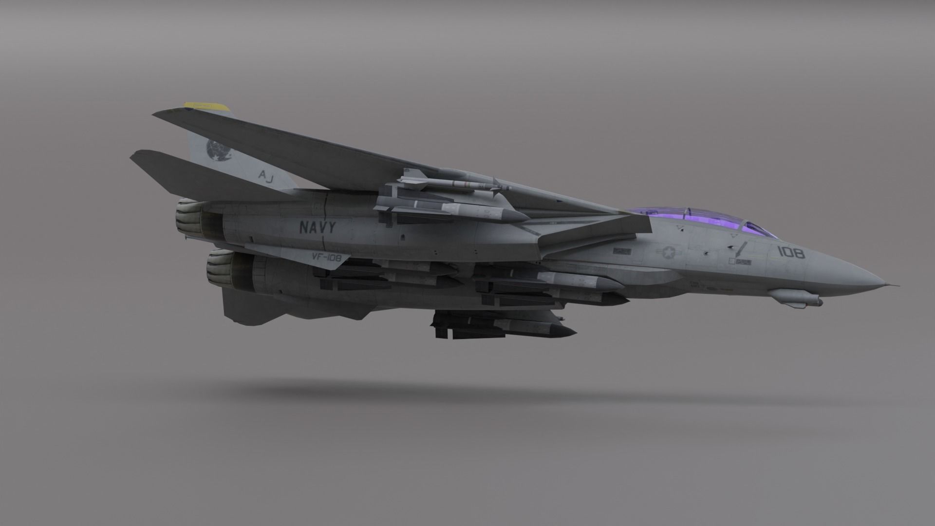 3D model F-14 Fighter Jet VR / AR / low-poly | CGTrader