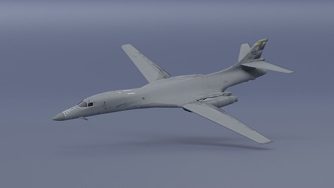 3D model B-1 Lancer Fighter Plane VR / AR / low-poly | CGTrader