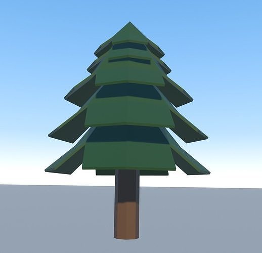 Low Poly Pine tree free VR / AR / low-poly 3D model | CGTrader