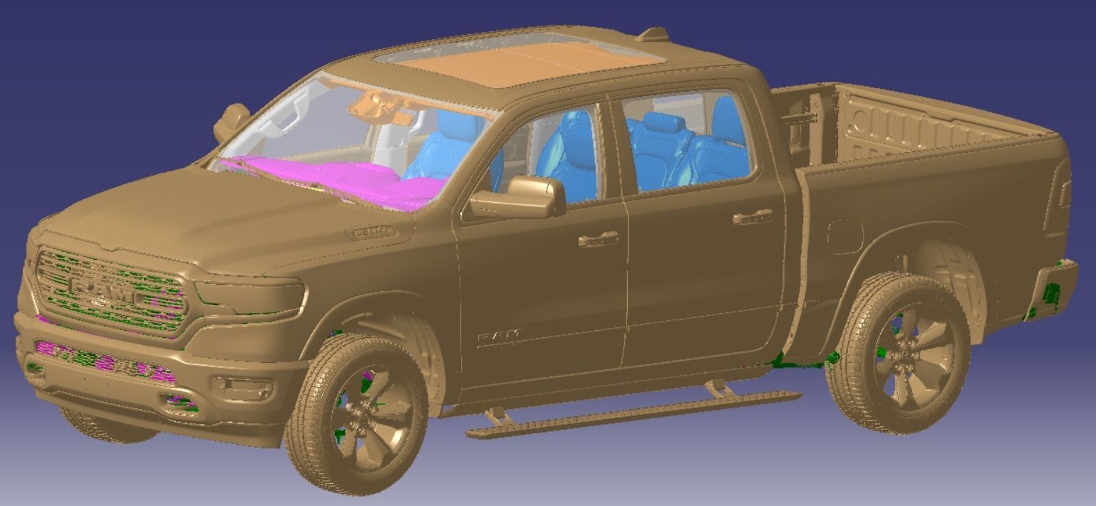 Dodge RAM 1500 Limited Crew Cab 4x4 2019 Vehicle 3d scan model 3D model ...
