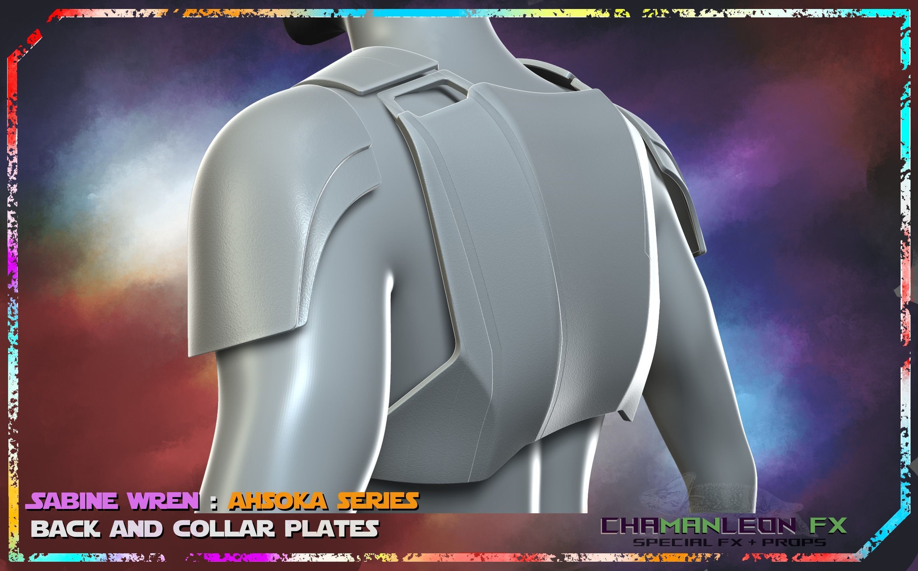 Sabine Wren Live Action Ahsoka Series Back Collar Armor Cosplay 3D ...
