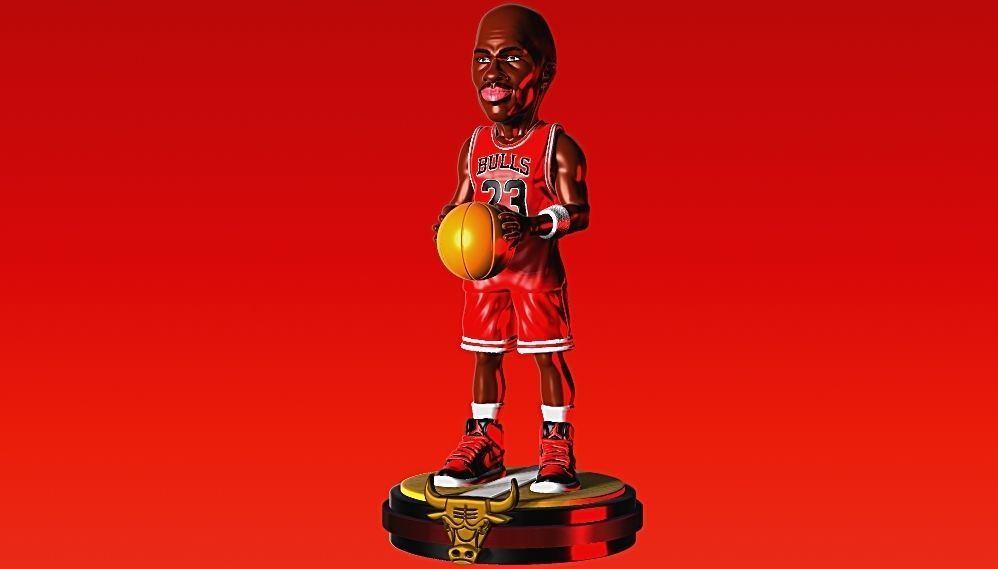 MICHAEL JORDAN MJ NBA CHICAGO BULLS 23 FIGURE BASKETBALL 3D model 3D ...
