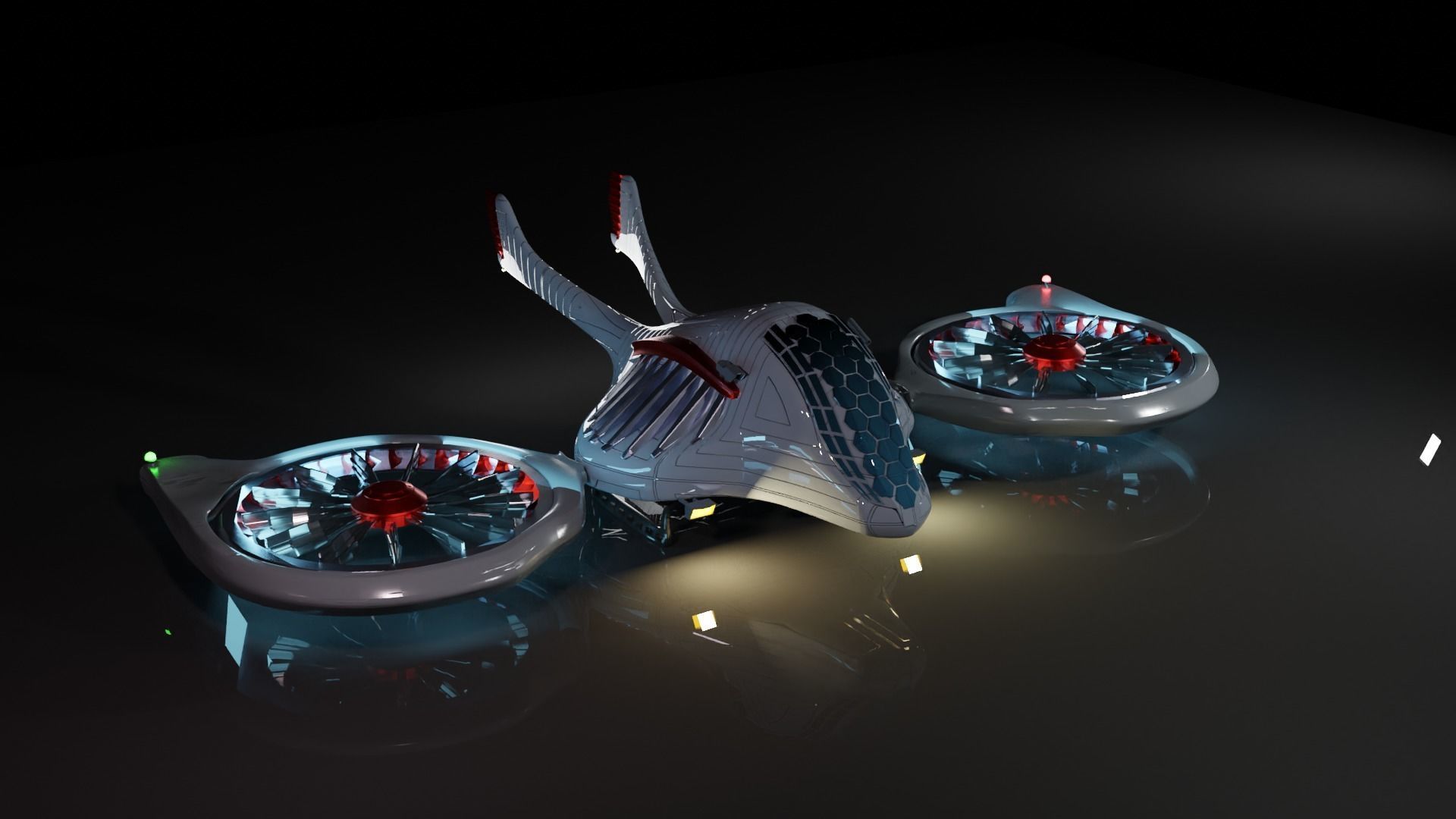 Passenger Drone Futuristic Concept 3D model | CGTrader