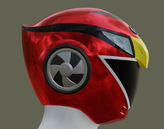 Red Power ranger RPM STL 3D print model 3D model 3D printable | CGTrader