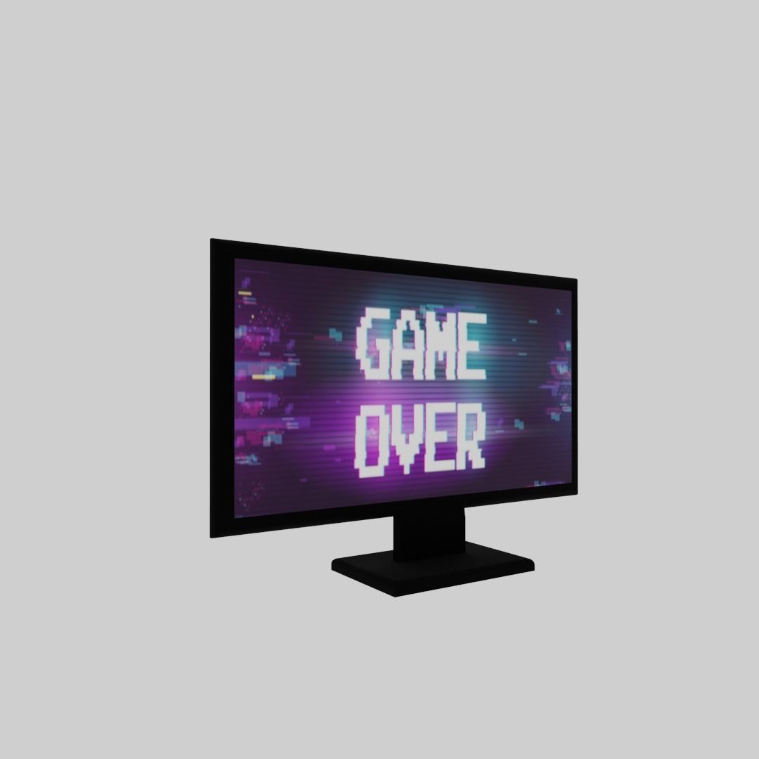 3D model Game over screen animated VR / AR / low-poly | CGTrader