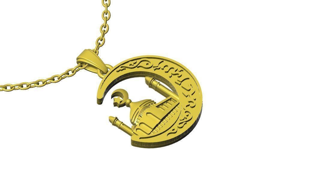 Islam Muslim Pendant design Gold 3D model 3D printable | CGTrader