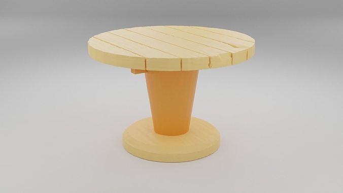 Wooden Table 3D model 3D printable | CGTrader