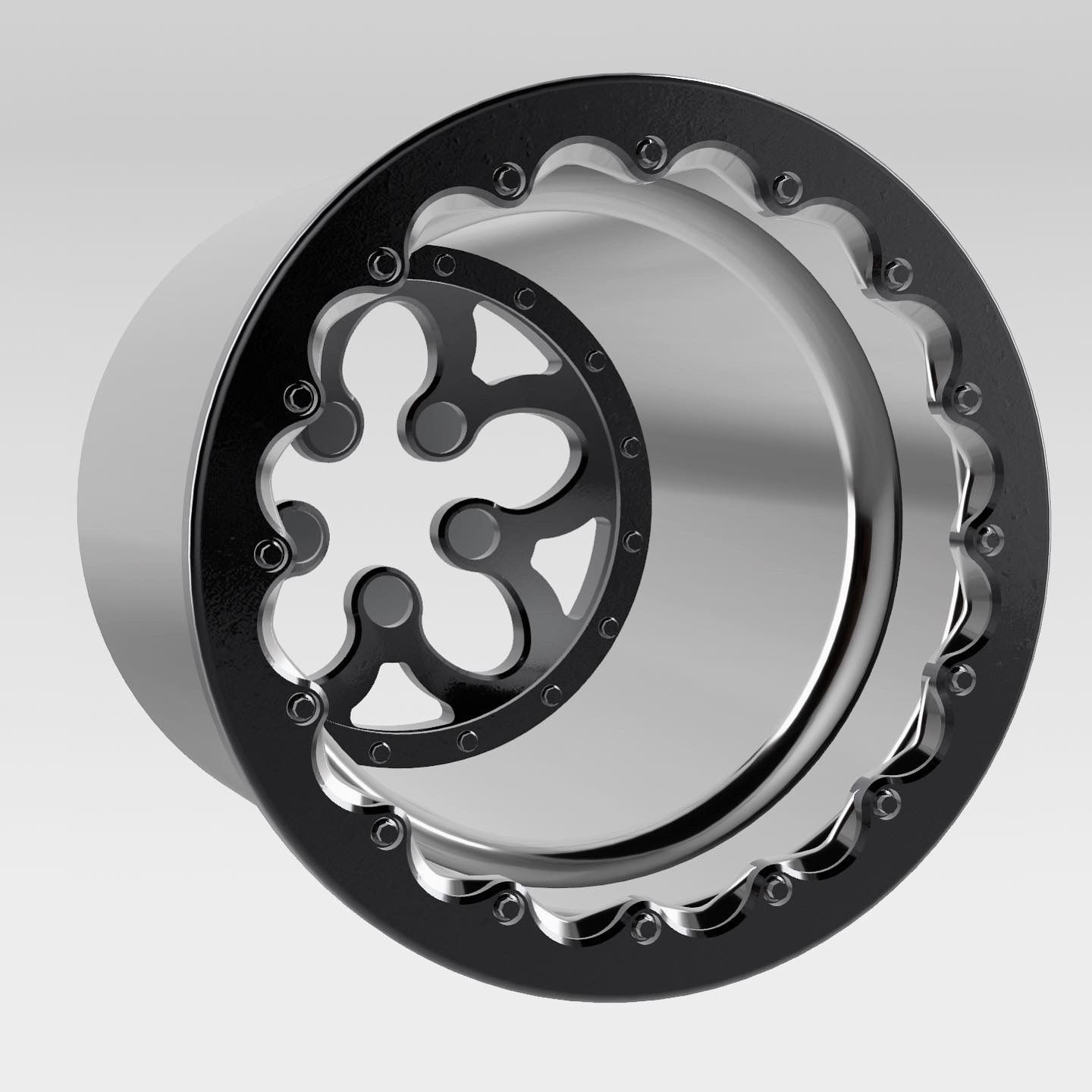 Drag Wheel COMBO Rear Weld Alpha 1 with Big Tire Hoosier 3D model 3D ...