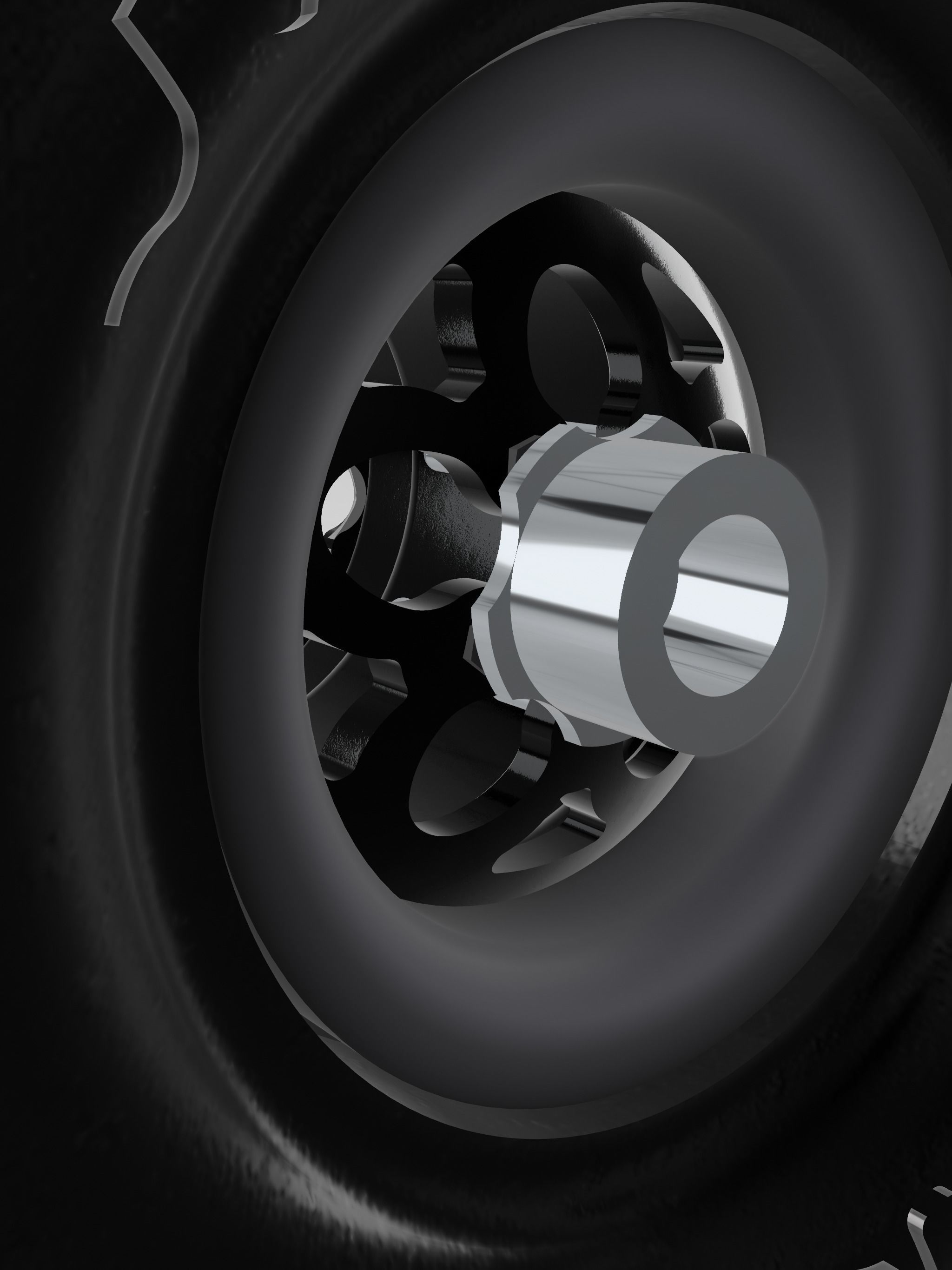 Drag Wheel COMBO Rear Weld Alpha 1 with Big Tire Hoosier 3D model 3D ...