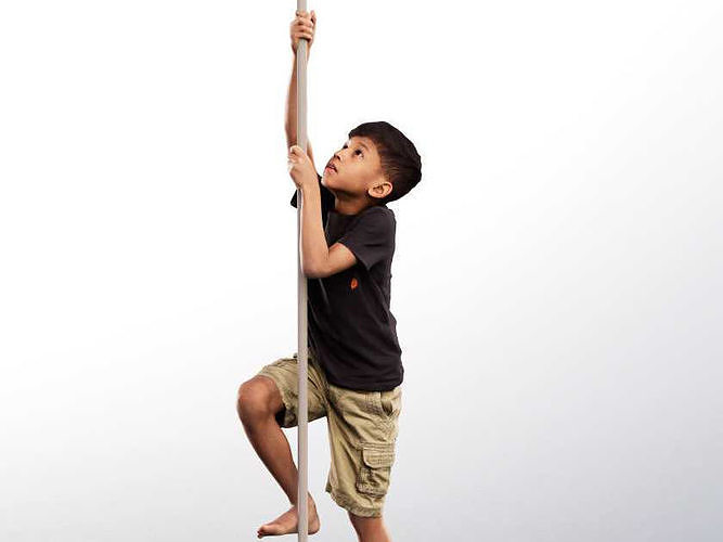 3D model Joey 14483 - Mediterranean Boy Playing On Climbing Frame VR ...