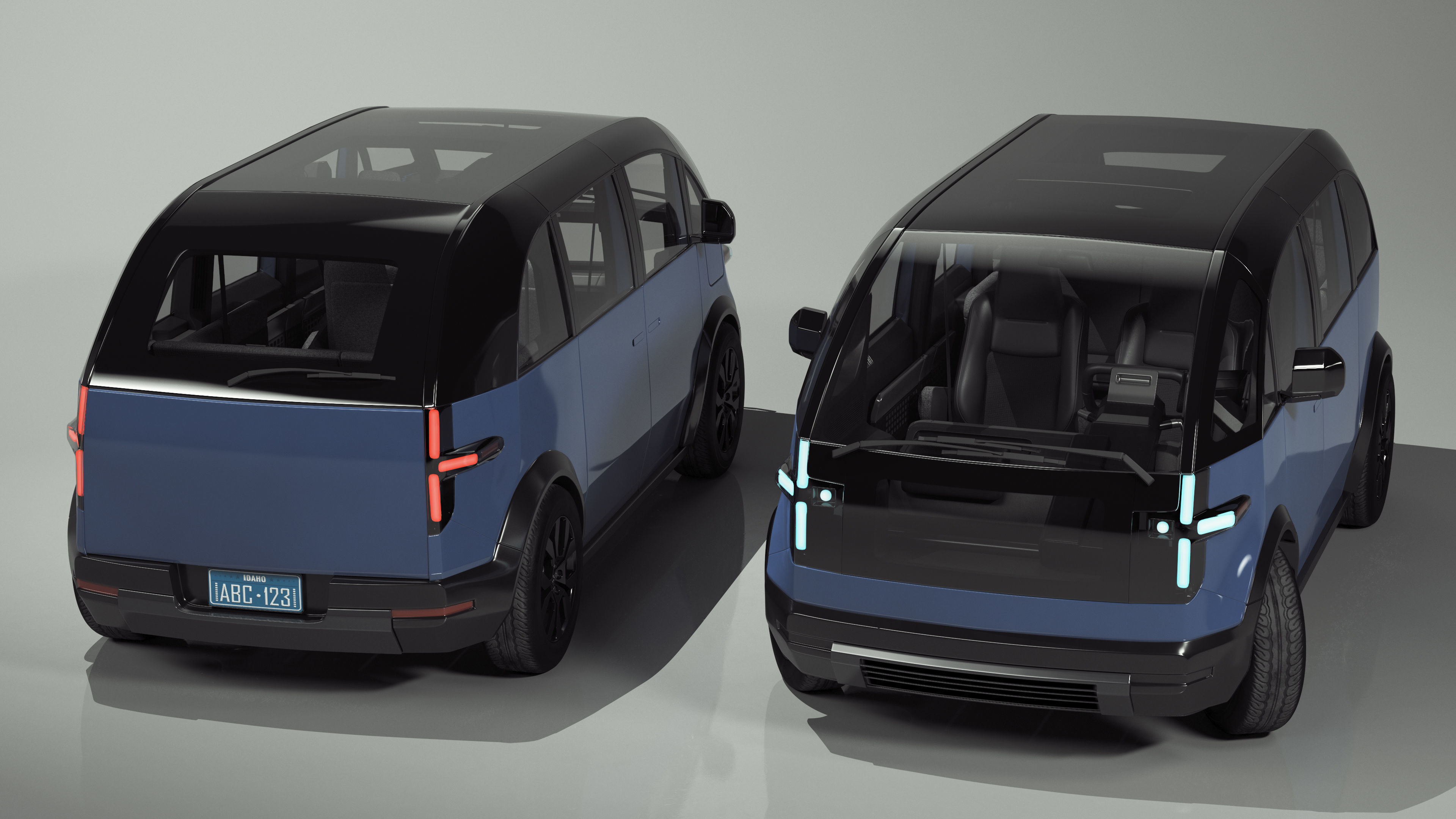 Canoo Lifestyle Vehicle Premium Blue Rigged 3D model rigged | CGTrader