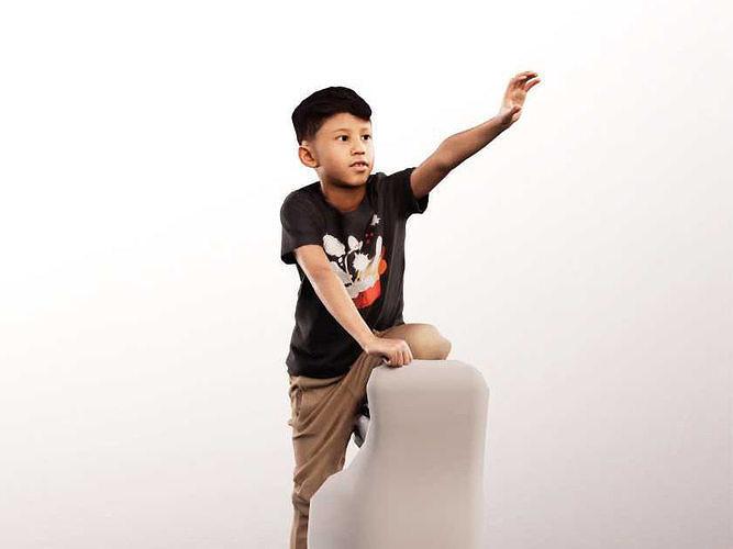 3D model Joey 14478 - Mediterranean Boy Playing On Climbing Frame VR ...