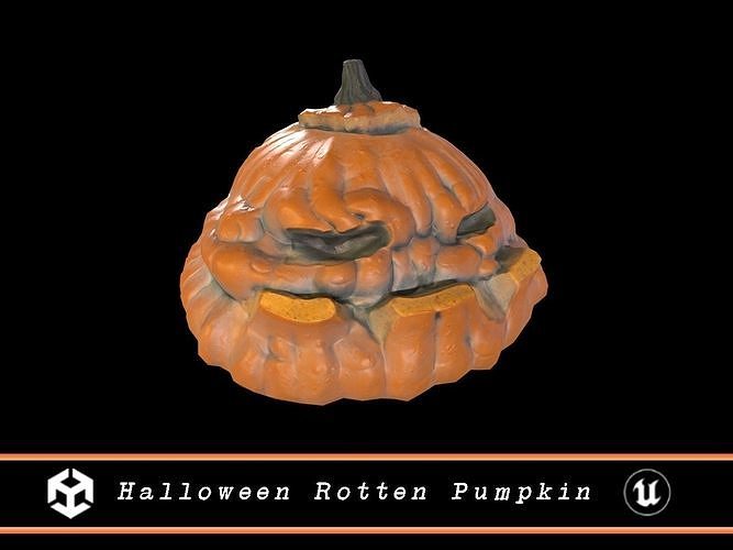 3D model Halloween Rotten Pumpkin VR / AR / low-poly | CGTrader