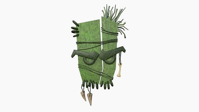 3D model Tribal Mask B09 Full Mud - Costume Character Design VR / AR ...