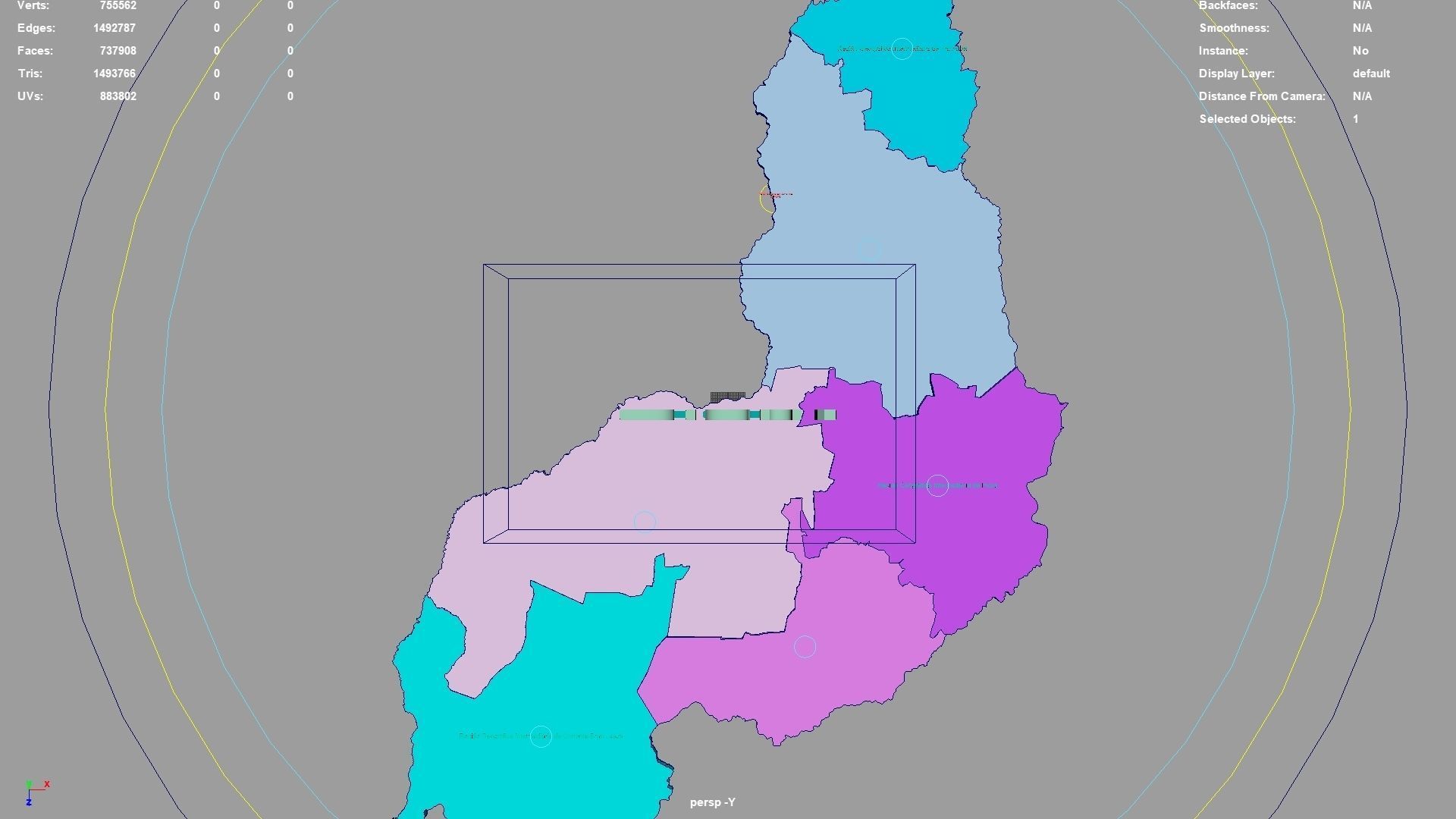 Piaui Northeast Region Brazil map region geography political 3D model ...