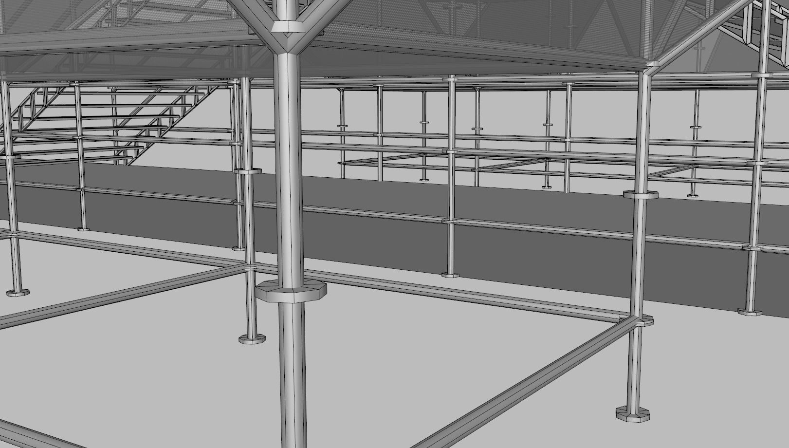 Layher Structure Pavilion 4 3D model | CGTrader