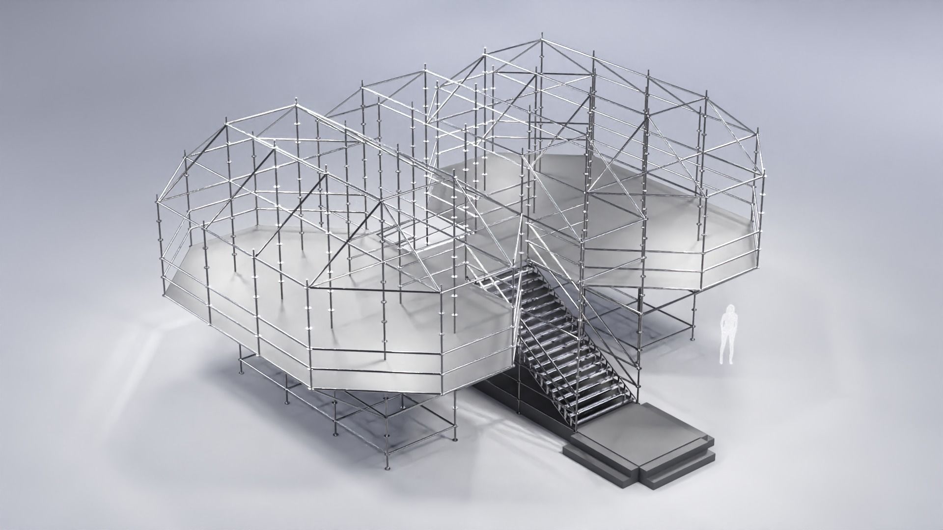 Layher Structure Pavilion 4 3D model | CGTrader