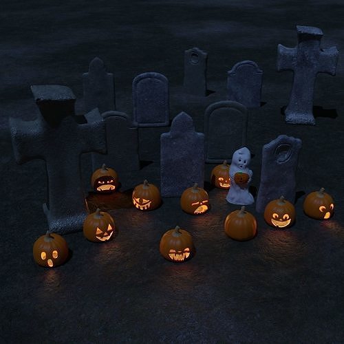 HUGE Halloween PACK 3D model | CGTrader
