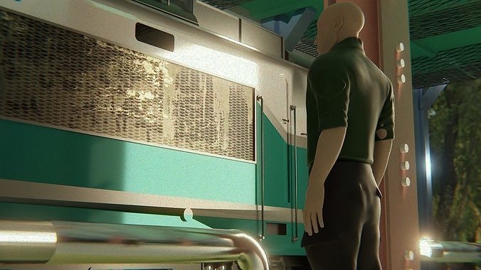 3D model Train Station or Subway Scene in Blender VR / AR / low-poly ...