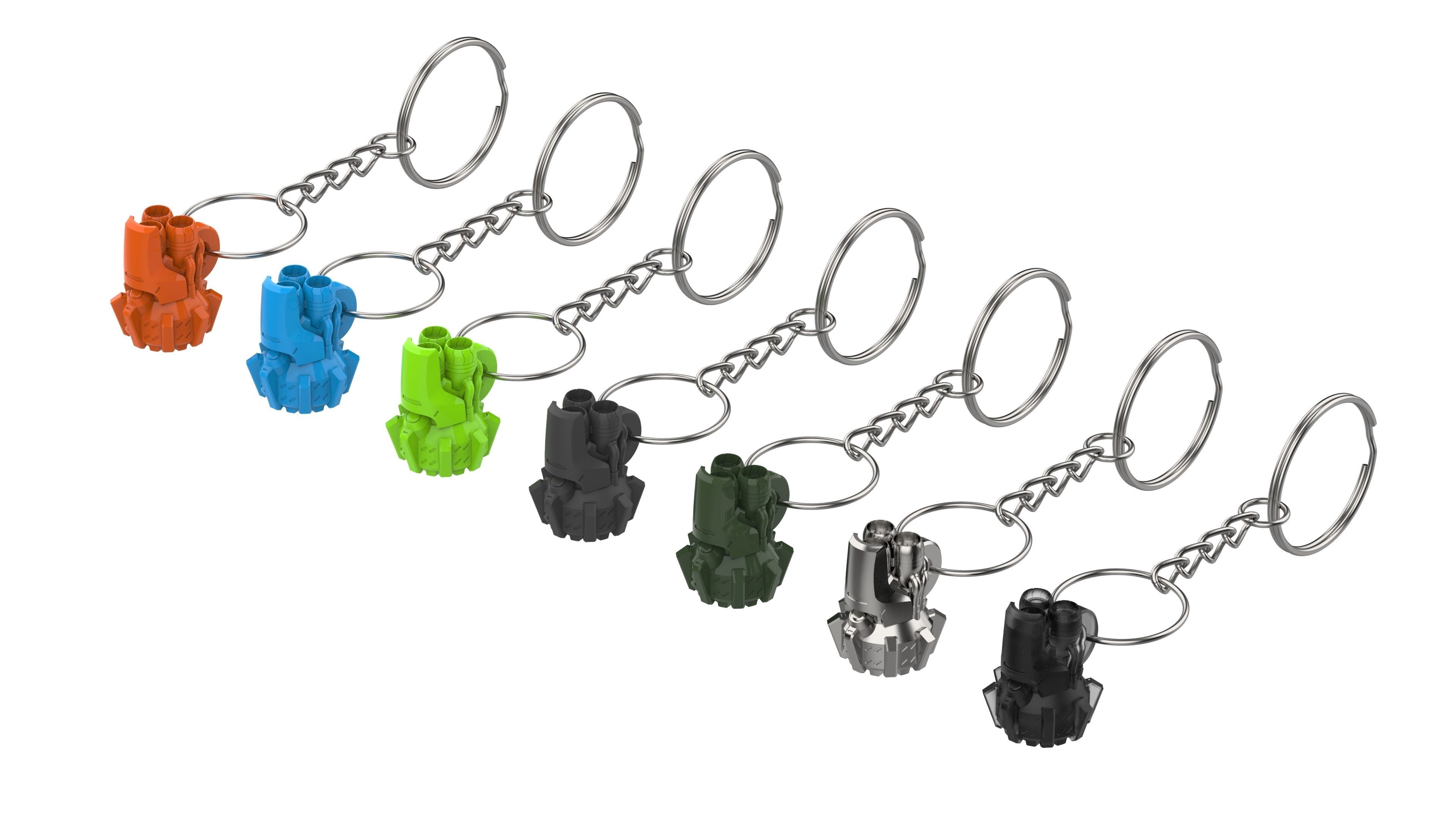 Keychain - Reinhardt Rocket Hammer - Overwatch - Printable - STL 3D ...