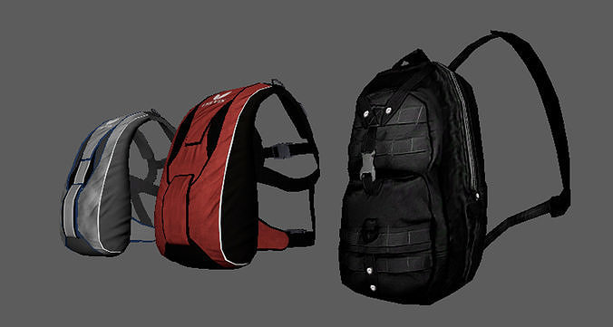 3D model Parashoot bags VR / AR / low-poly | CGTrader