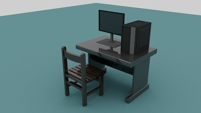 simple computer free 3D model | CGTrader