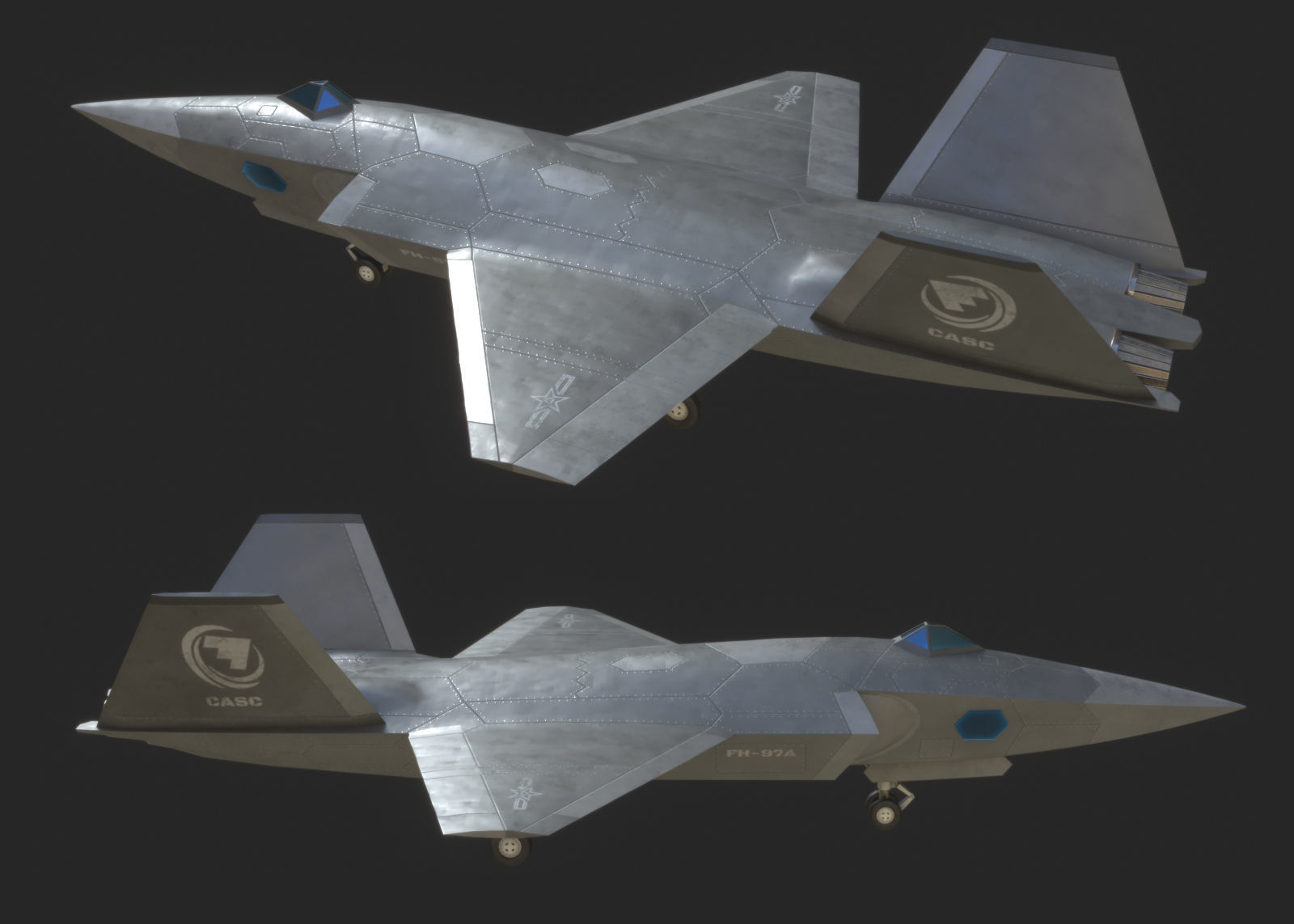3D model Chinese Air Force CASC FH97A UAV VR / AR / low-poly | CGTrader