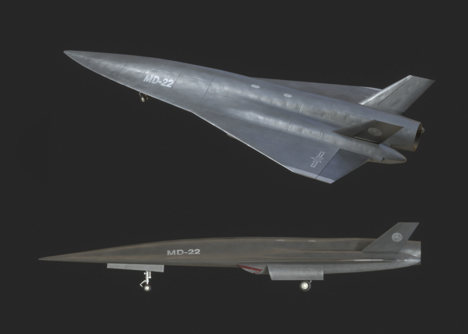 3D model Chinese Air Force CASC MD22 high supersonic speed UAV VR / AR / low-poly | CGTrader