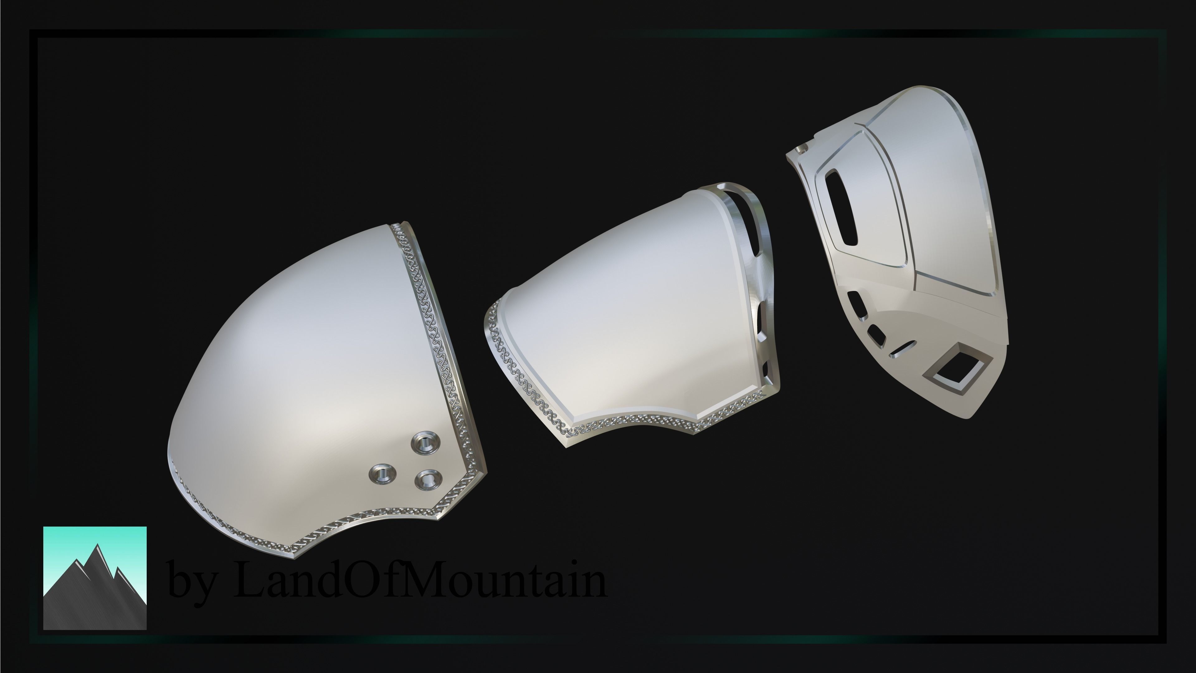 Final Fantasy VII - Sephiroth Pauldrons 3D model 3D printable | CGTrader