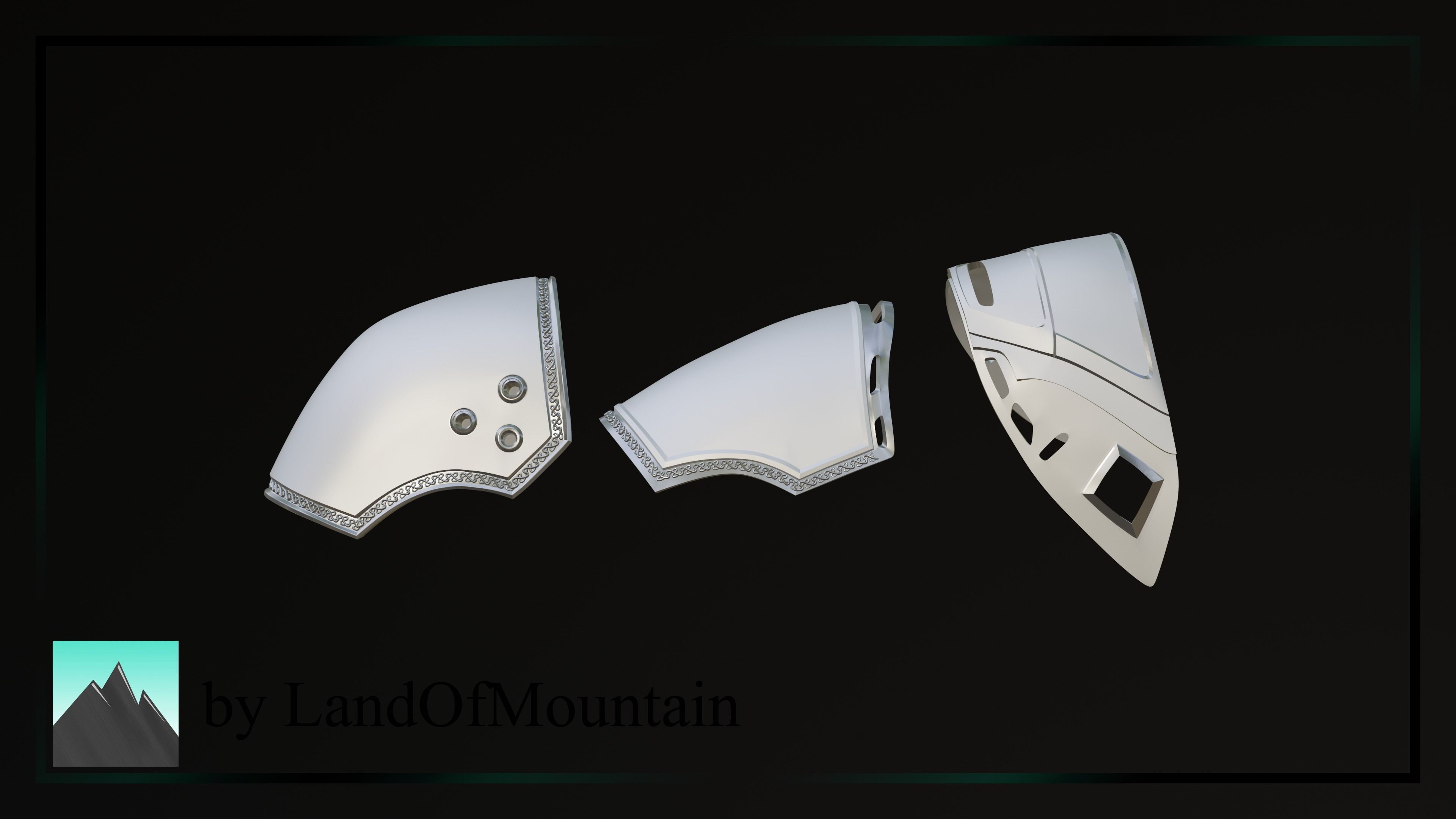 Final Fantasy VII - Sephiroth Pauldrons 3D model 3D printable | CGTrader