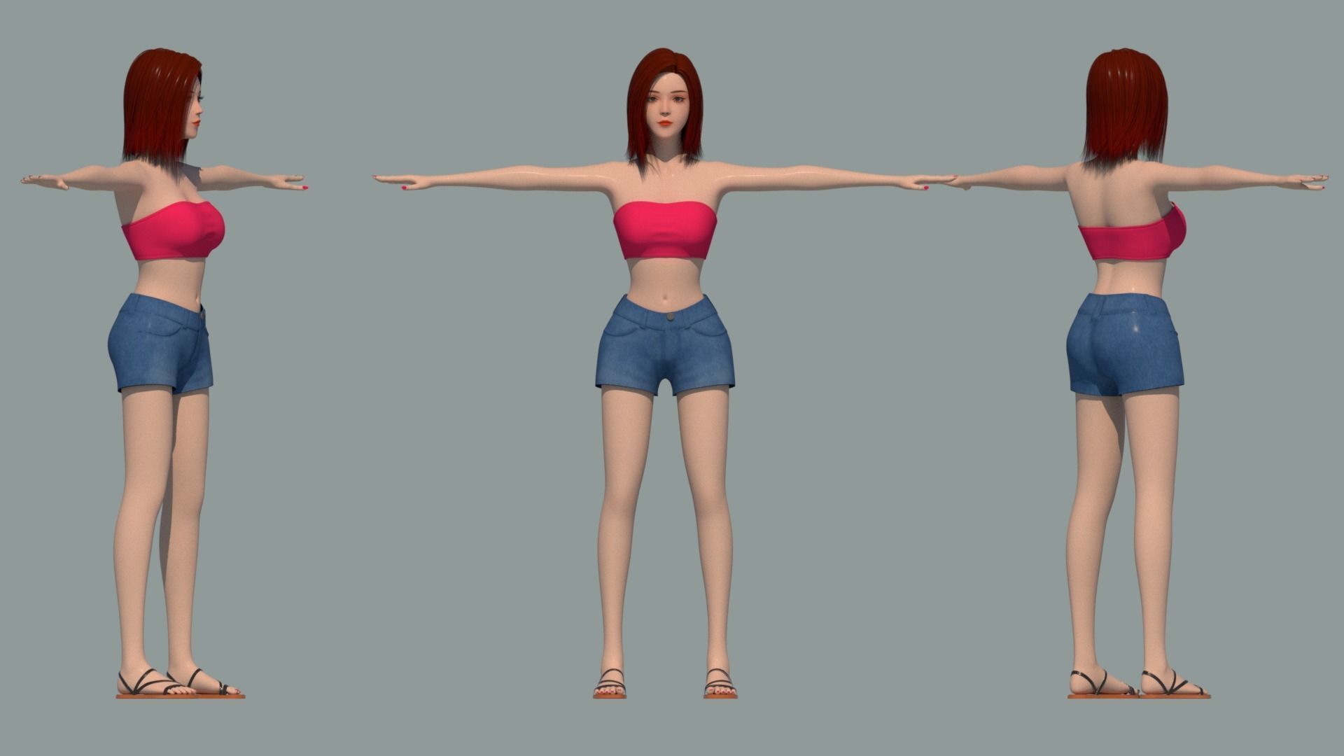 Realistic Female Character Maya Rig Model 3D model animated rigged | CGTrader