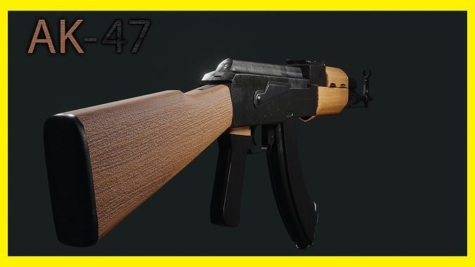Ak47-textured-pbr material 3D model | CGTrader