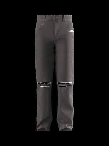 Male denim jean 3D model animated rigged | CGTrader