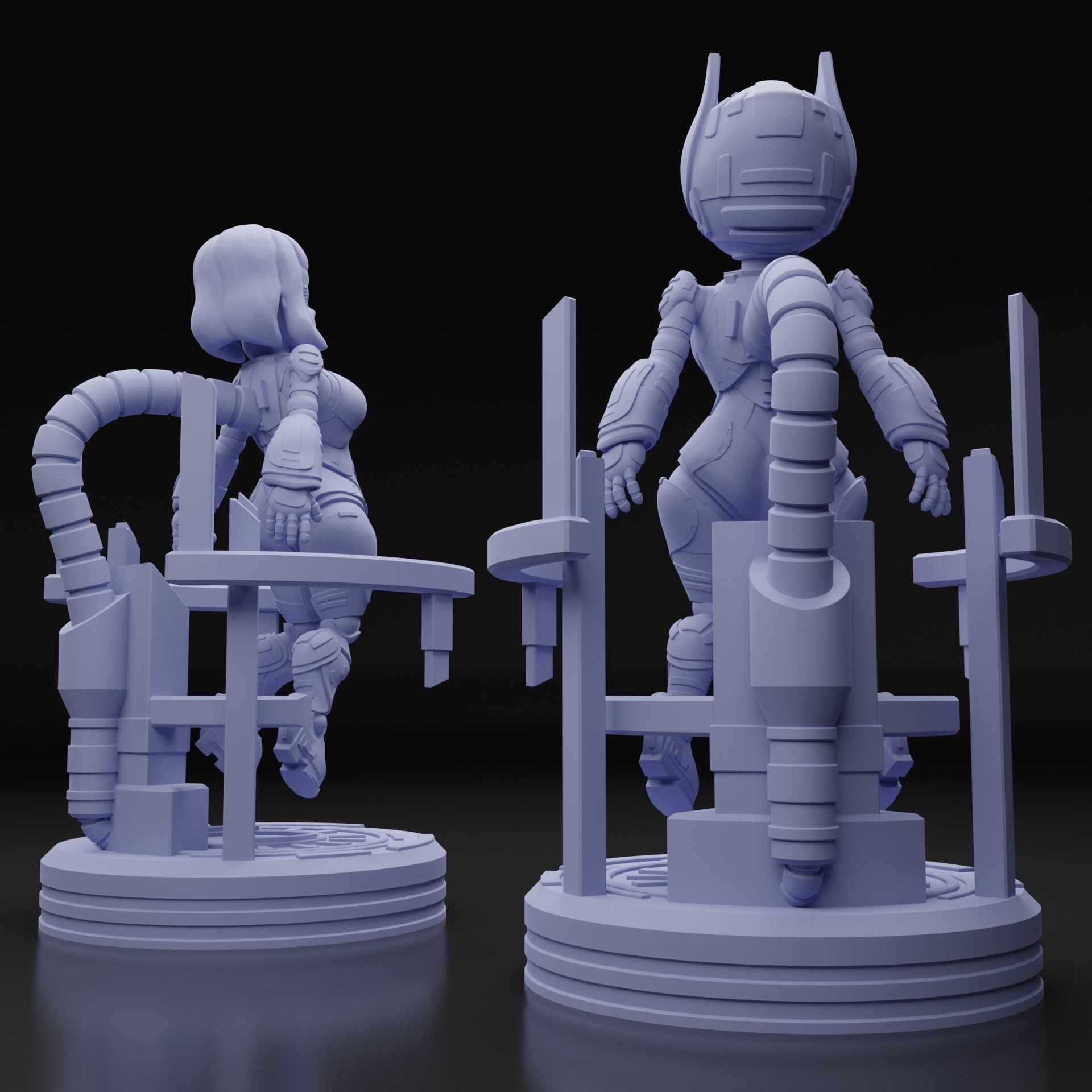CUTE ROBOT GIRL 3D model 3D printable | CGTrader