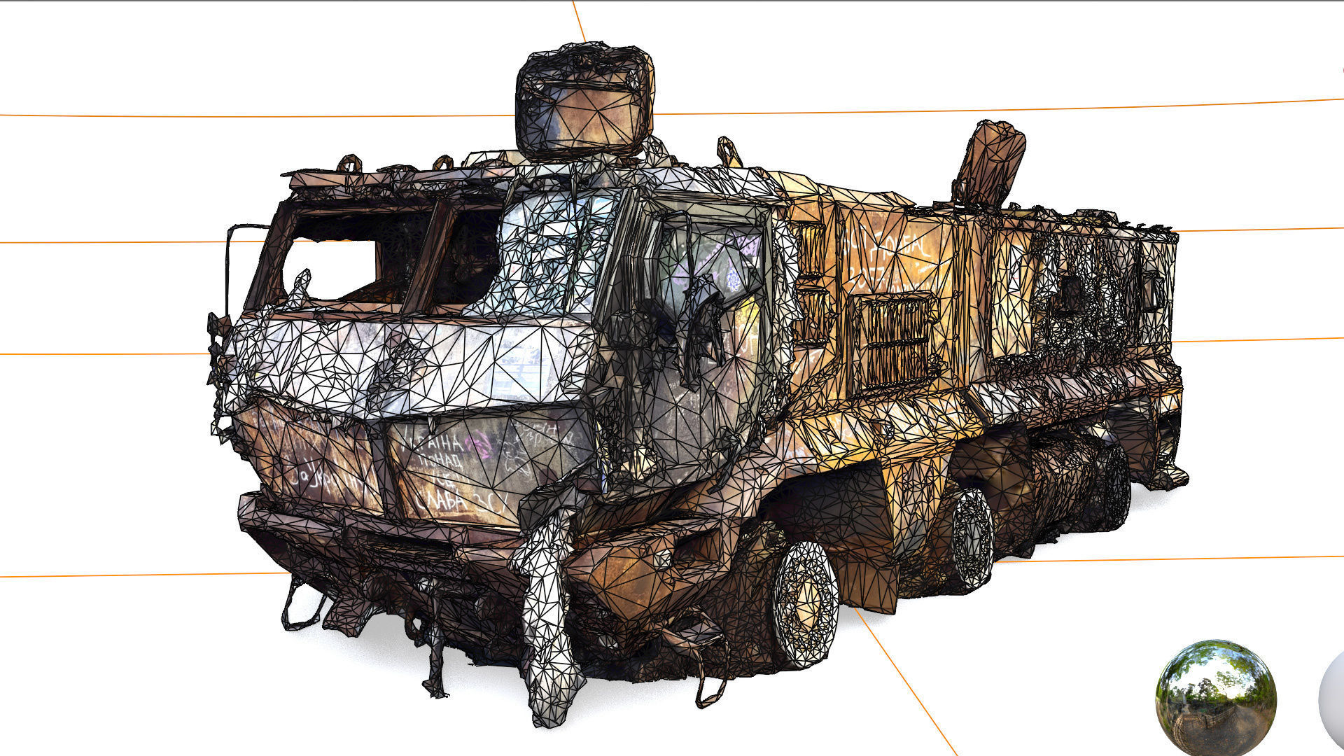 destroyed russian KAMAZ-63968 Typhoon-K MRAP 3D model | CGTrader