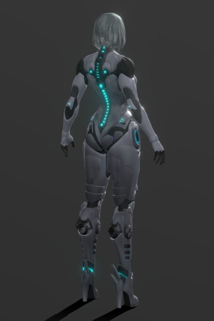 Cyborg Girl 3D model | CGTrader