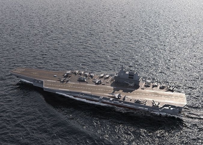 3D model PLA NAVY Type 003 class aircraft carrier Fujian ship VR / AR / low-poly | CGTrader