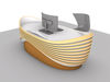 Parametric Wavy Reception Desk 3D model | CGTrader