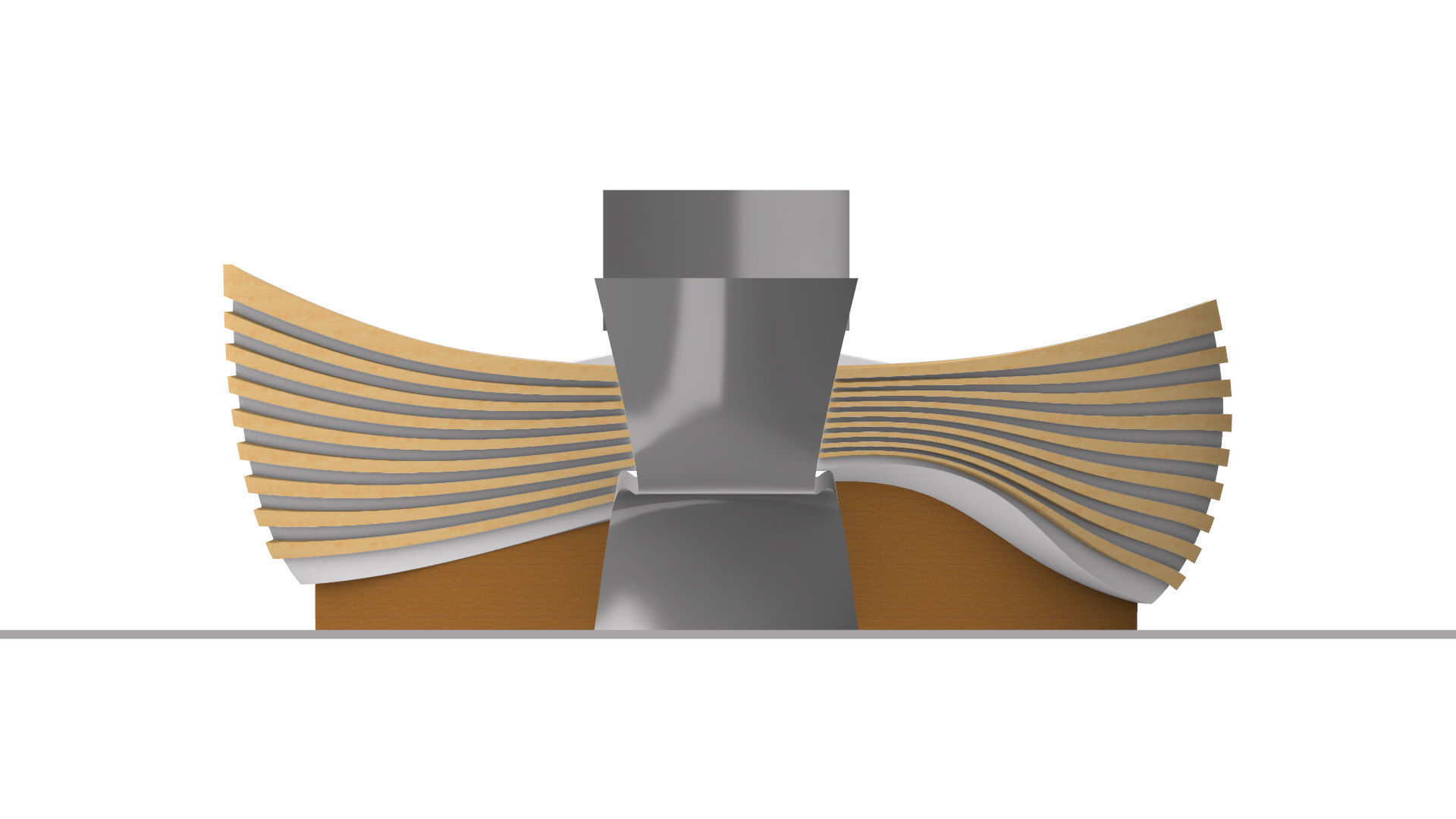 Parametric Wavy Reception Desk 3D model | CGTrader